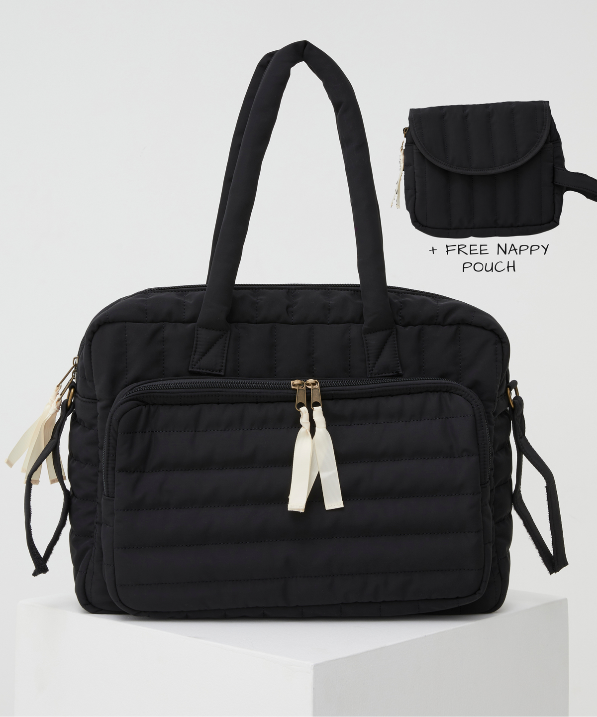Phile Black Baby Bag | Waterproof Travel Nappy Bag with Multiple ...